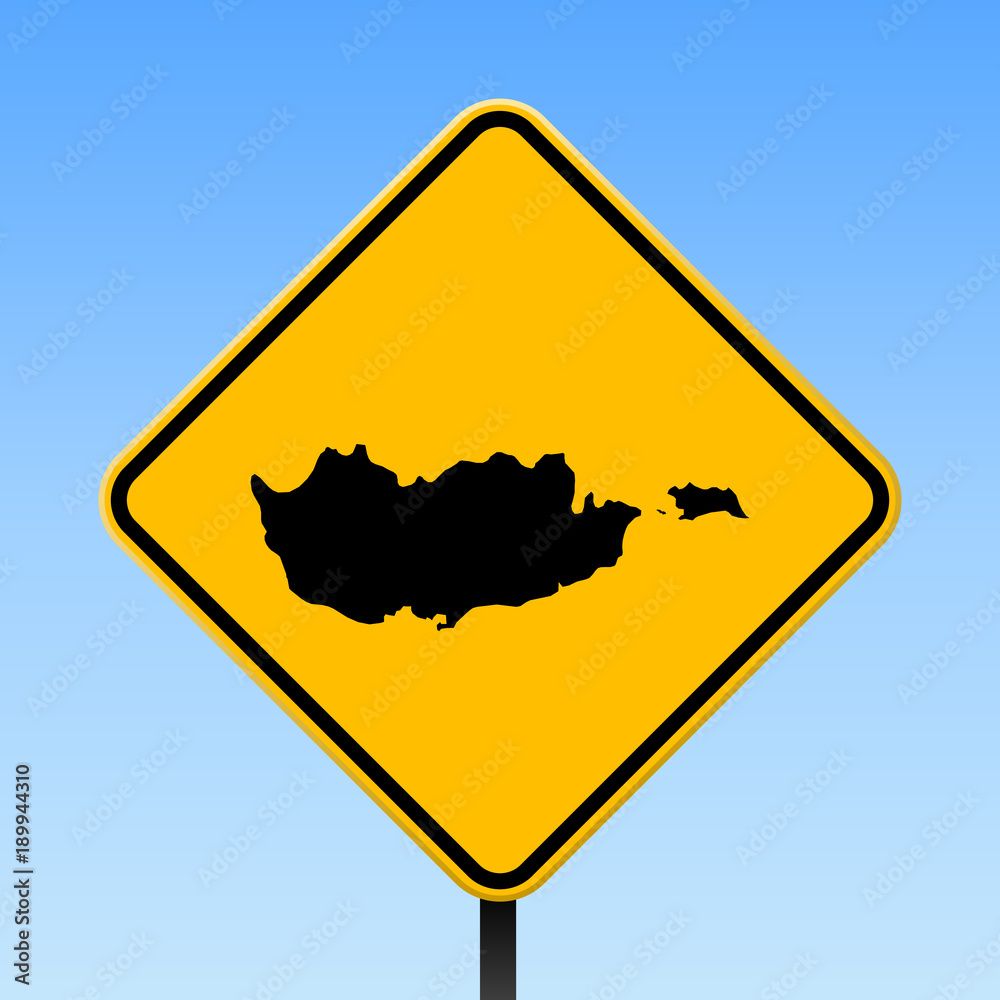 Cyprus map on road sign. Square poster with Cyprus country map on ...