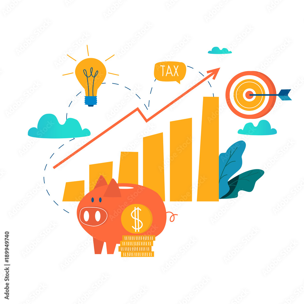 Income increase, financial strategy, high investment return, budget ...