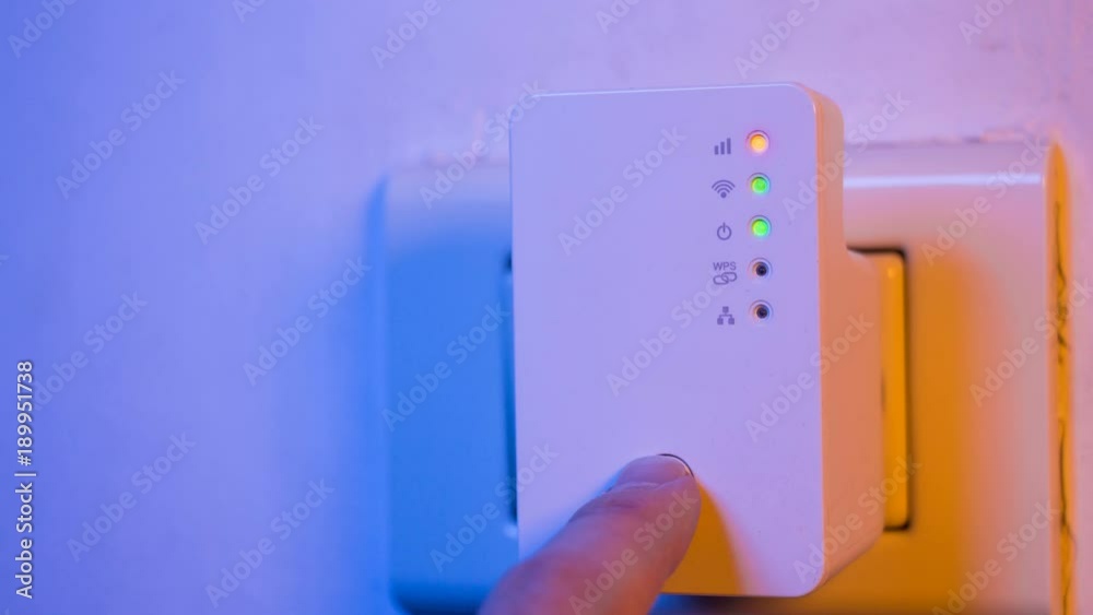 Cinemagraph of blinking signal connection status led lights in WiFi ...
