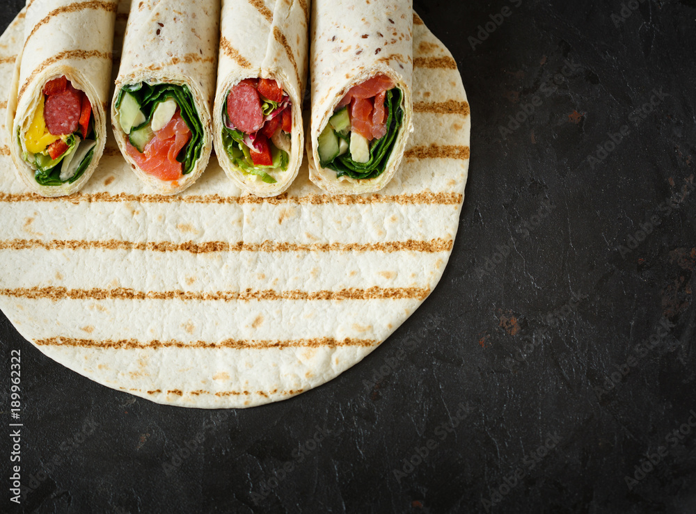 Wrap sandwiches Stock Photo | Adobe Stock