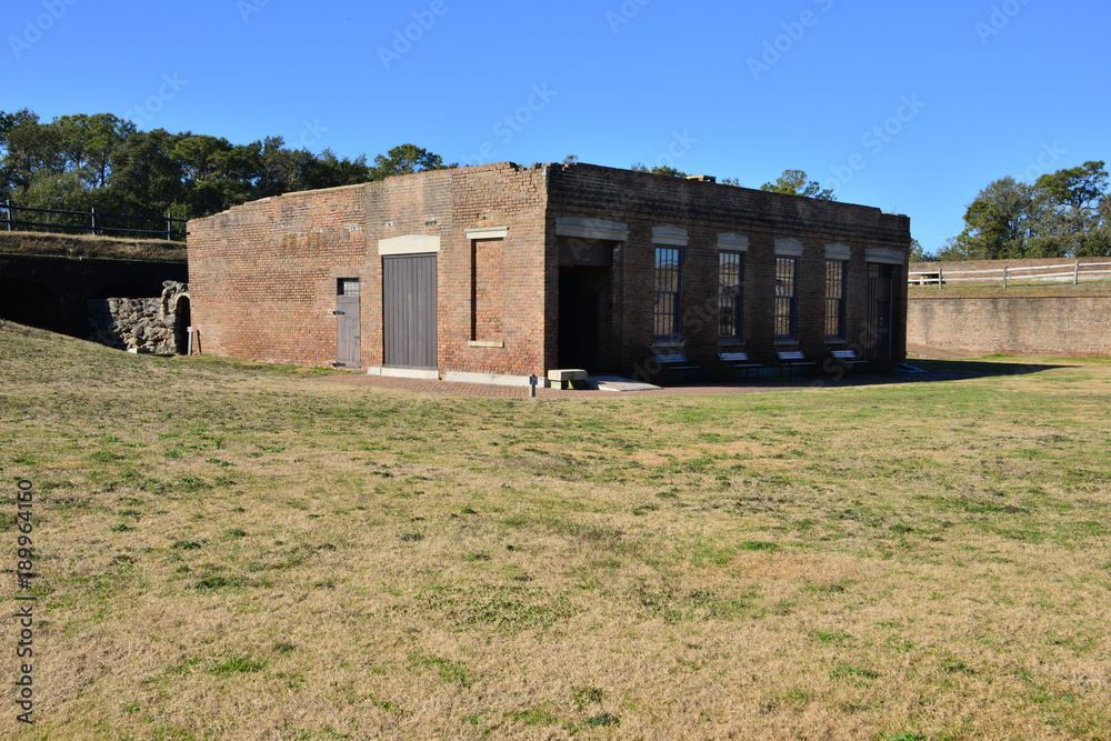 An American civil war fortress used in the American civil war. Stock ...