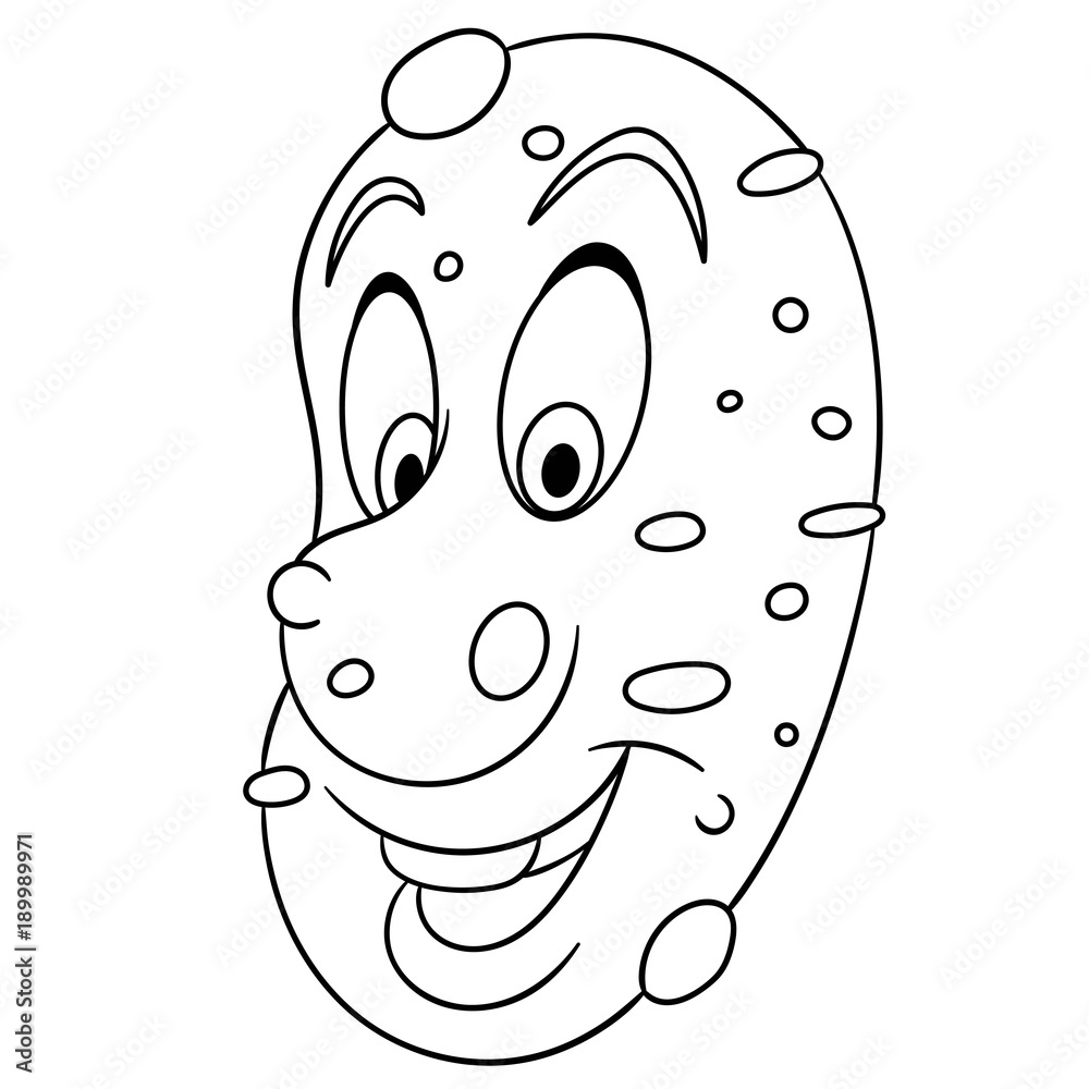 Coloring page. Cartoon Potato. Happy Vegetable character. Eco Food ...