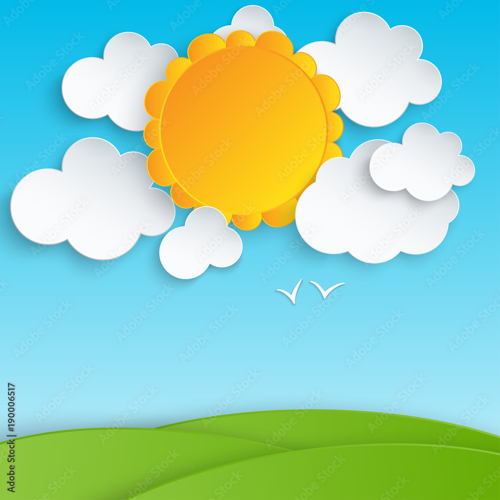 Blue Sun Clipart With Sky