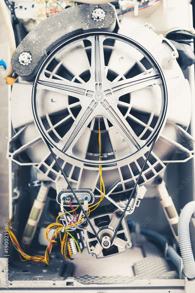 washing machine with open enclosure is ready for service Stock Photo ...