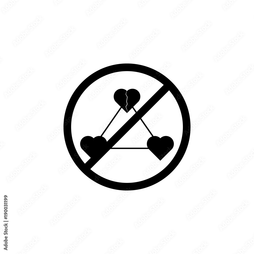 ban on adultery icon. Element of religious culture icon. Premium ...