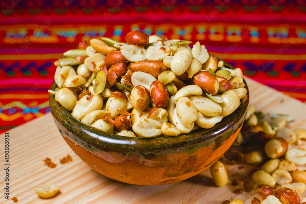 cacahuates pepitas o pipas mexican snack salted Stock Photo | Adobe Stock