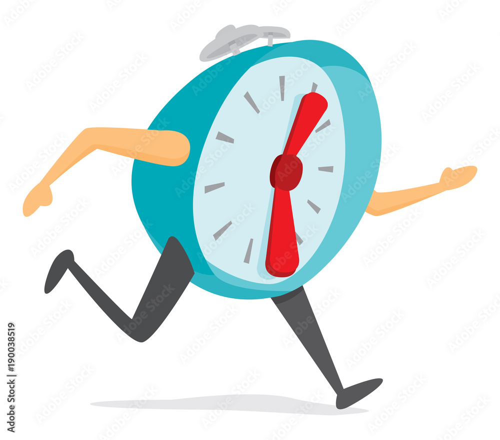 Alarm Clock Running Fast Stock Vector Adobe Stock