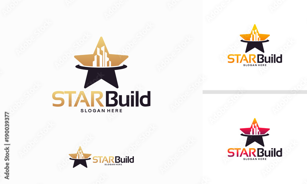 Star Building logo designs concept, Shiny Building logo template vector ...
