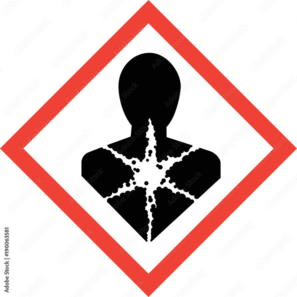 Hazard sign with carcinogenic substances Stock Illustration | Adobe Stock