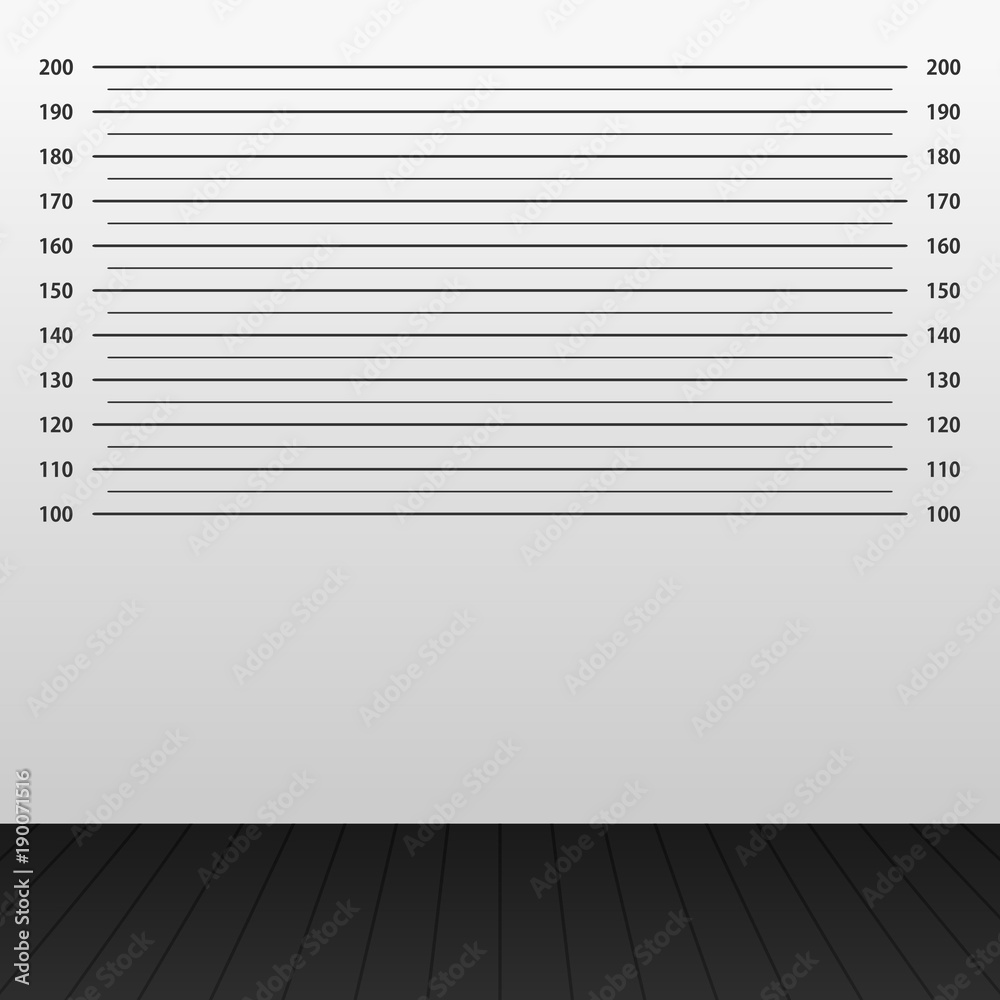 Criminal mug shot line. Police mugshot add a photo. Blank criminal ...
