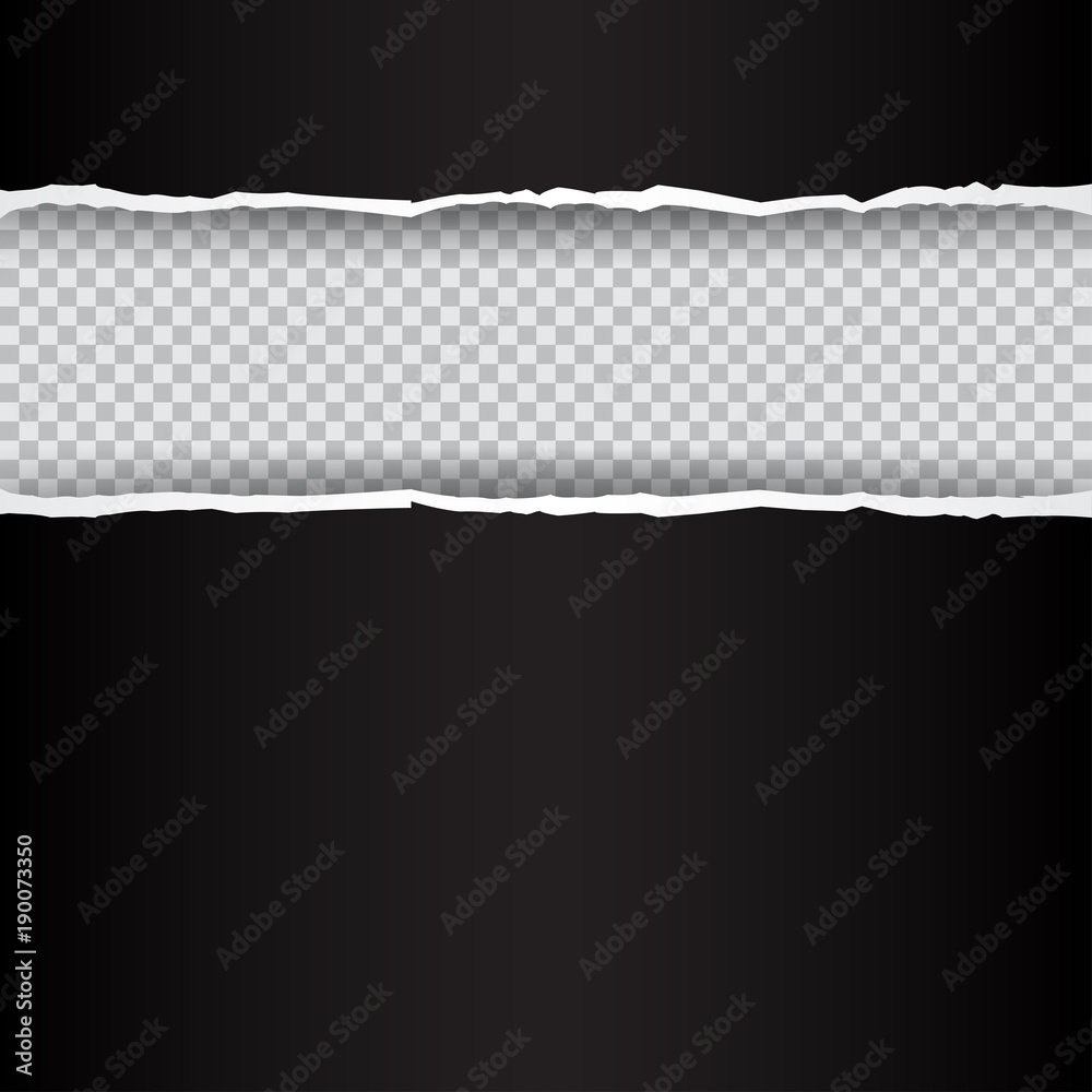 black torn paper transparent background Stock Vector | Adobe Stock