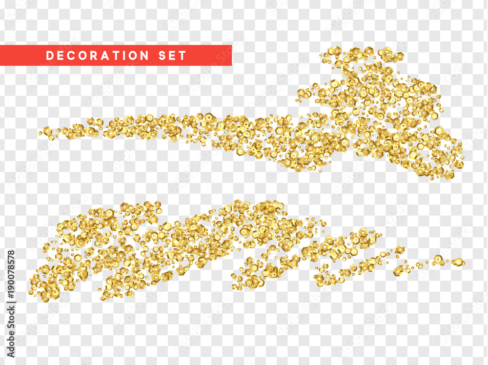 Gold sequins texture isolated with transparent background Stock Vector ...