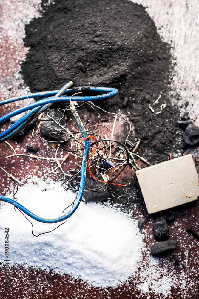 Close of ingredient or mixture of Earthing system or Grounding system i ...