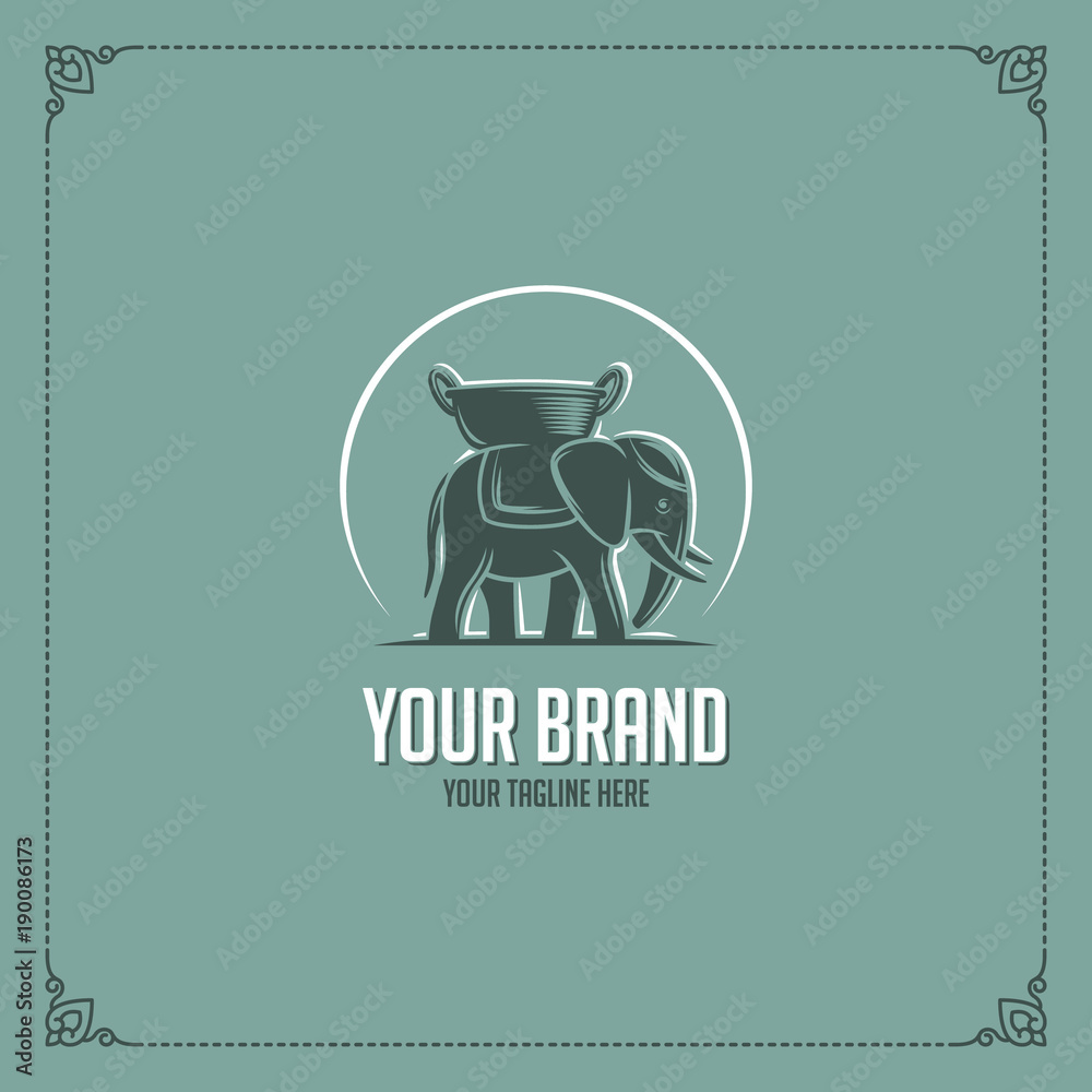 Indian Curry Restaurant Logo Stock Vector | Adobe Stock