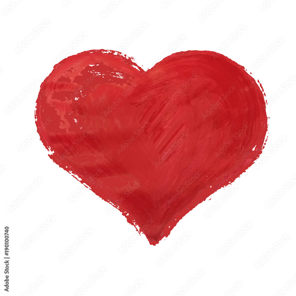 Red Heart Symbol Stock Vector | Adobe Stock