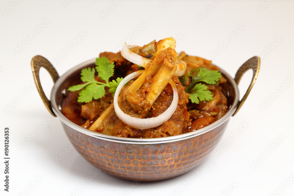 Indian or Rajasthani non veg food. Indian style meat dish or mutton ...