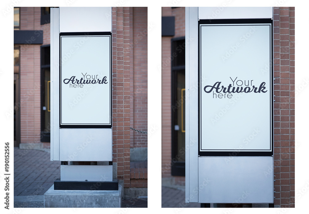 Outdoor Sign Mockup 8 Stock Template | Adobe Stock