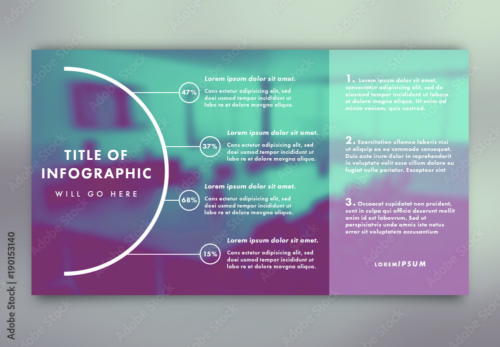 Circular Percentage Infographic 3 Stock Template Adobe Stock