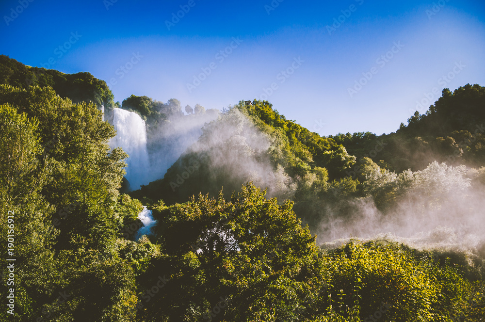 Marmore waterfall in Italy Stock Photo | Adobe Stock