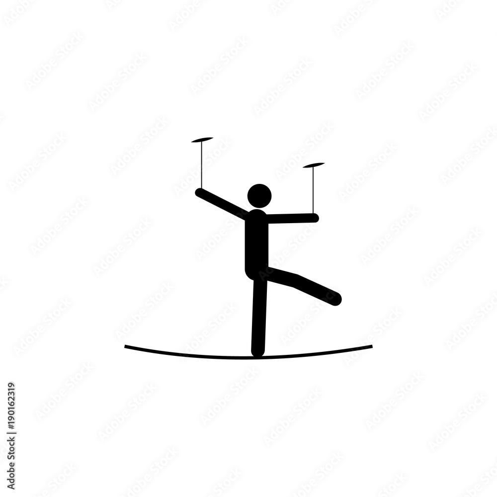 tightrope walker icon. Elements amusement park concept and web apps ...