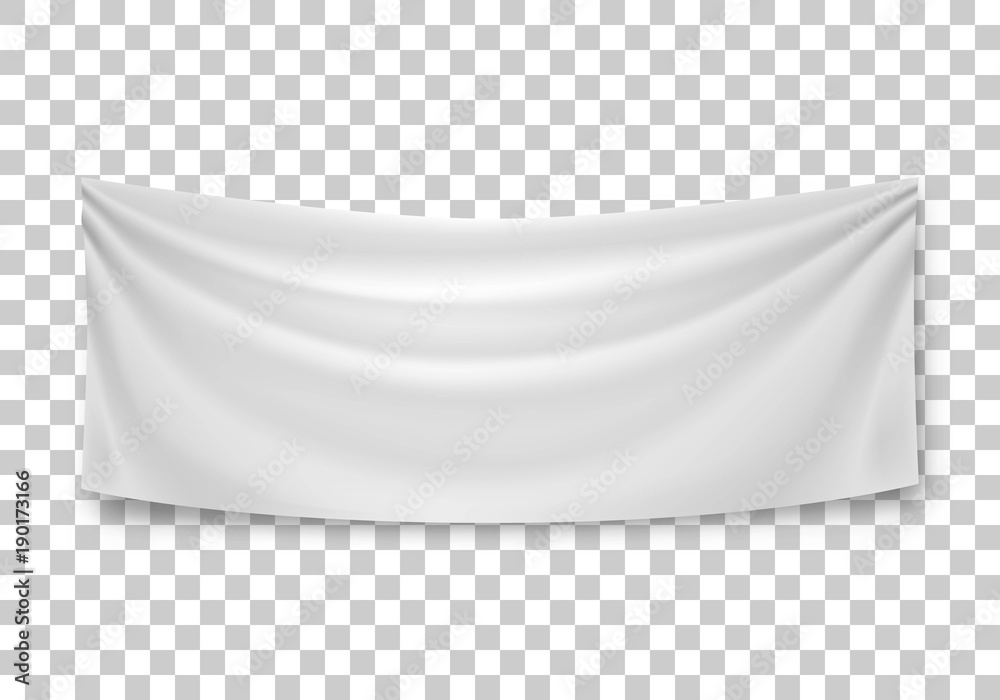 Blank horizontal banner, streamer, mockup, isolated on transparent ...