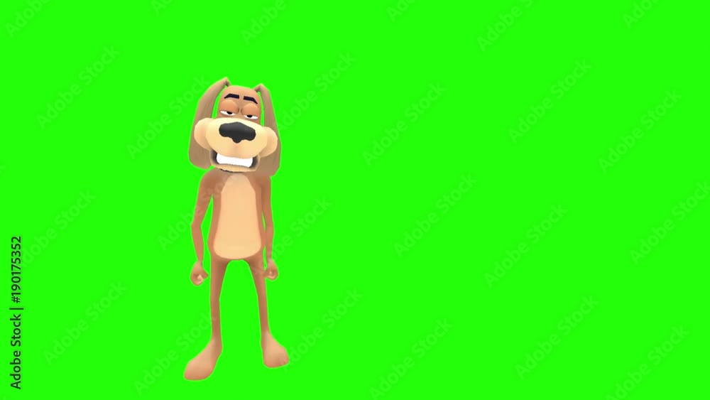 Mad angry animated dog hound canine pooch mutt cartoon character makes ...