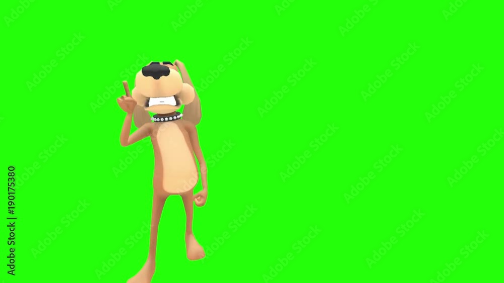 Mad angry animated dog hound canine pooch mutt cartoon character steps ...