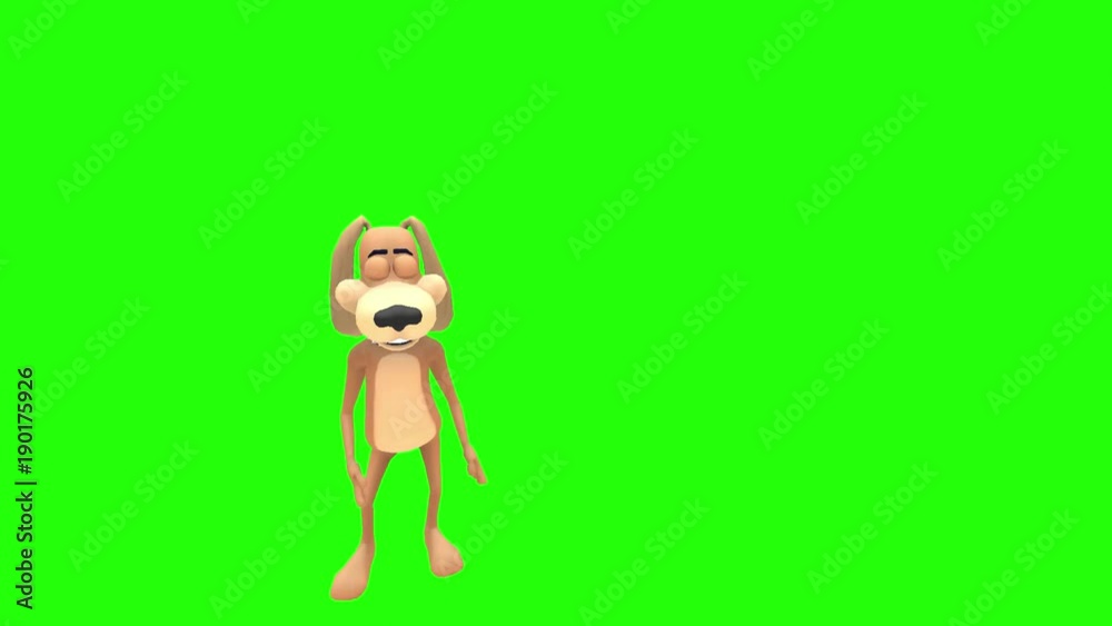 Happy smiling animated cartoon dog hound canine pooch mutt character ...