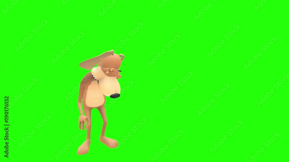 Sad depressed lonely animated cartoon dog hound canine pooch mutt ...