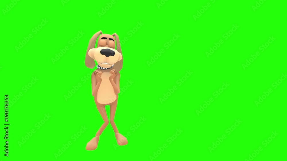 Scared nervous frightened fearful animated cartoon dog hound canine ...