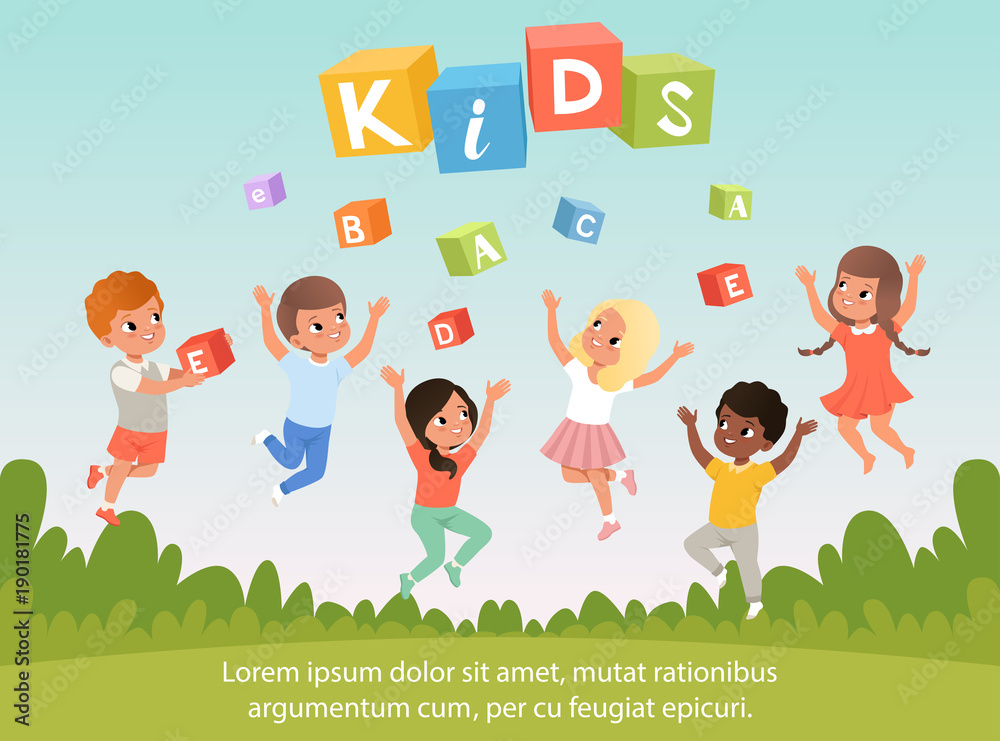 Animated Group Of Kids