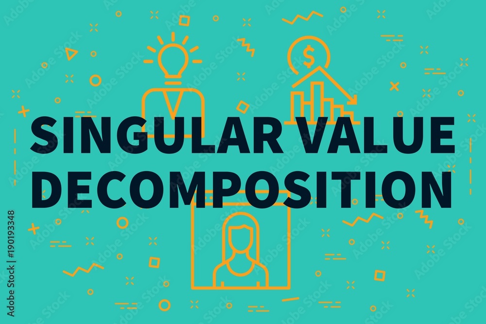 Conceptual business illustration with the words singular value ...