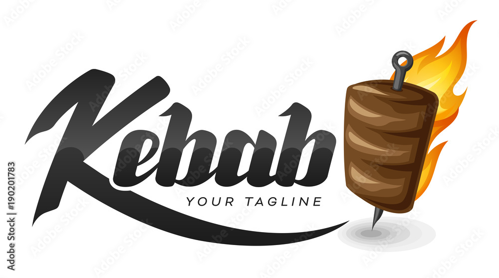 Kebab logo Stock Vector | Adobe Stock