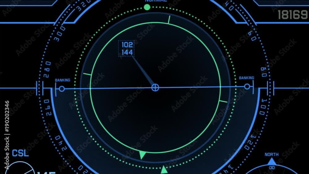 4k Radar GPS signal tech screen display,future science sci-fi data ...