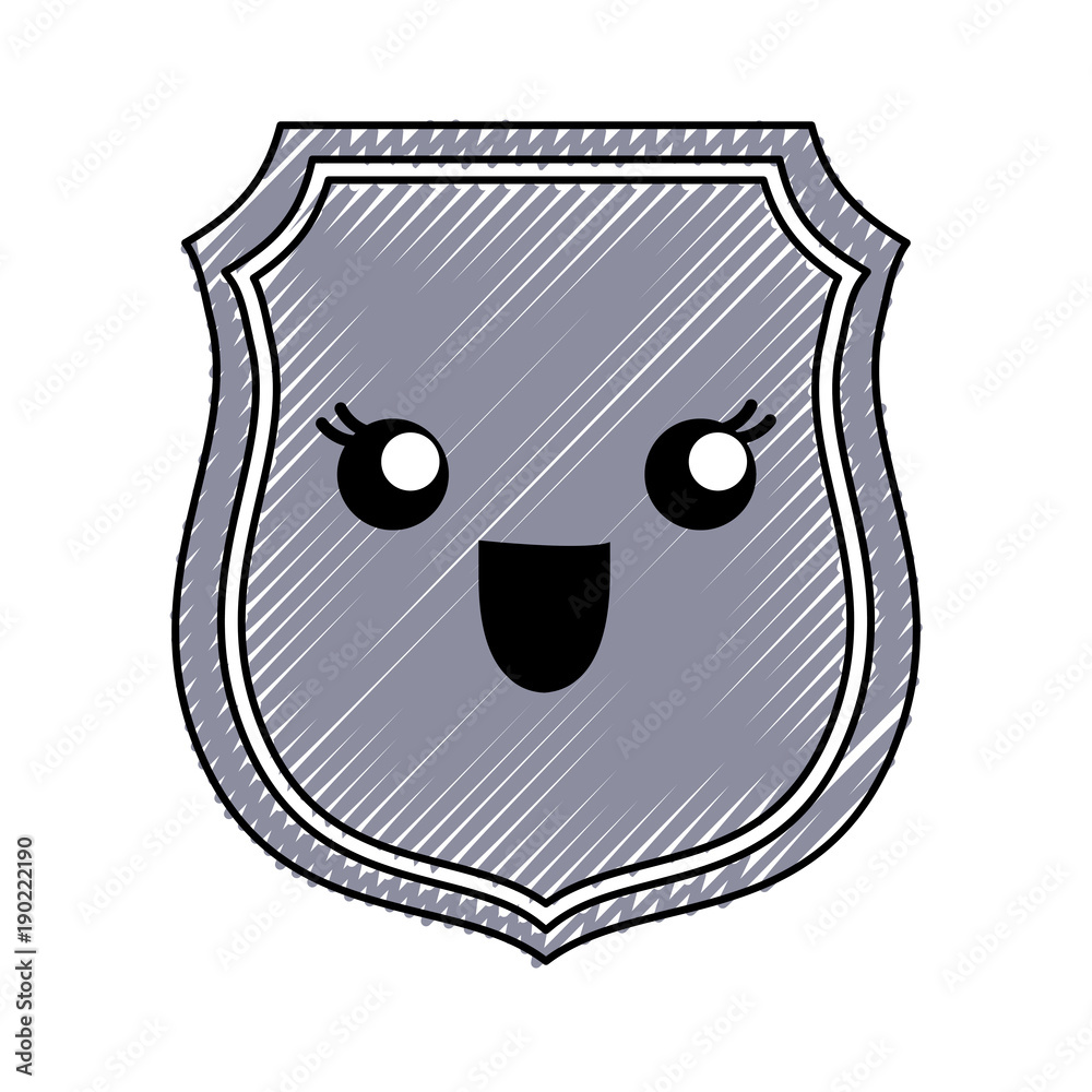 kawaii shield icon Stock Vector | Adobe Stock