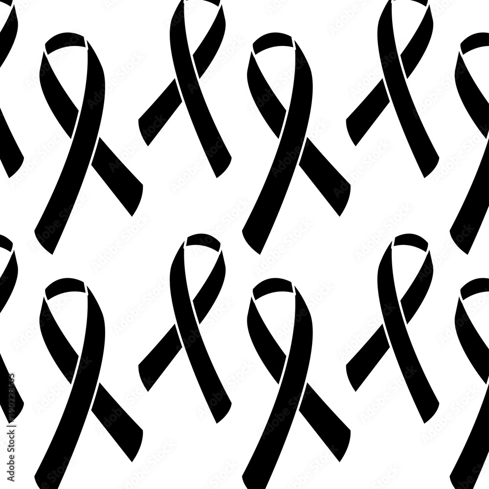 pattern ribbon support event emblem vector illustration outline design ...