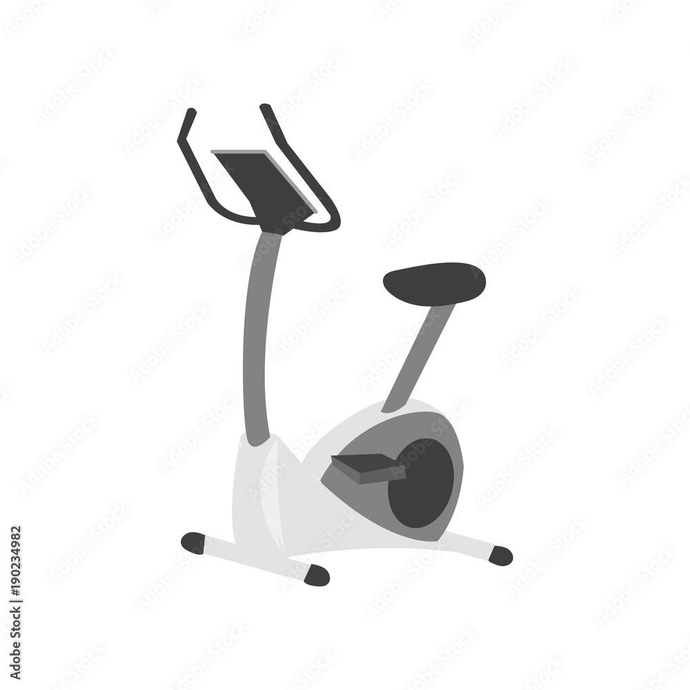 Exercise bike, fitness equipment cartoon vector Illustration Stock ...