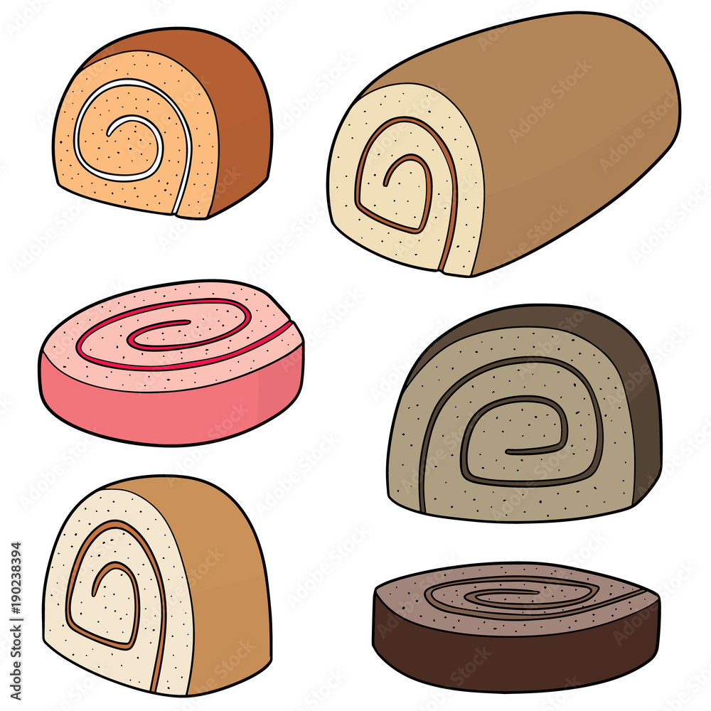 vector set of jam roll Stock Vector | Adobe Stock