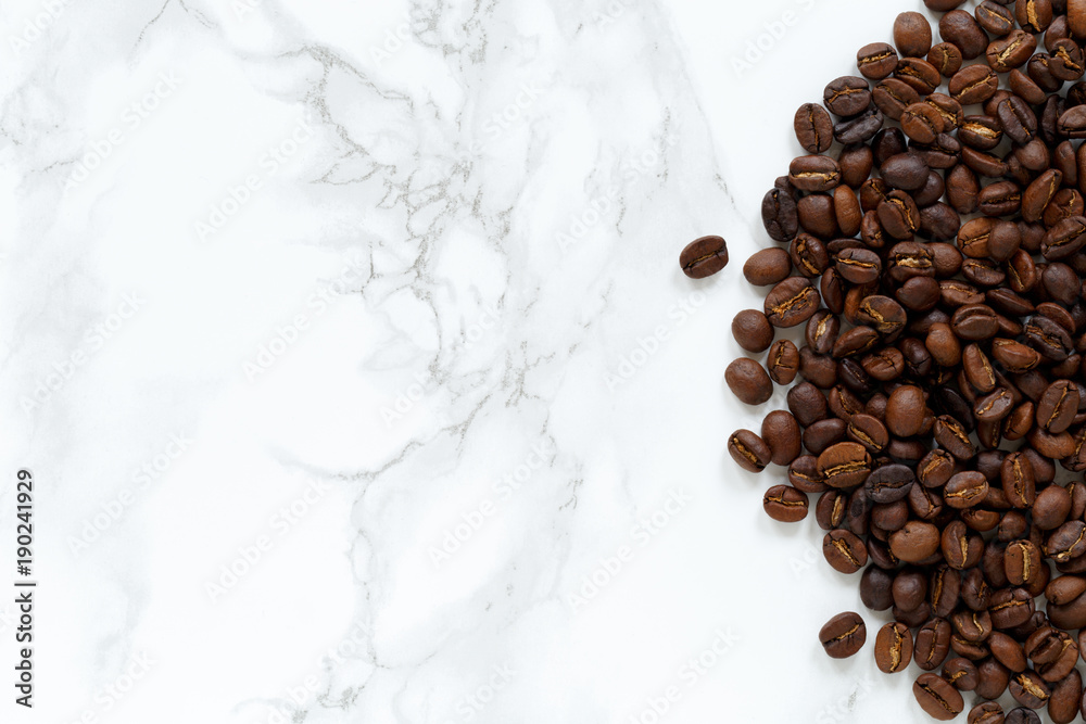 roasted coffee bean with marble looking background Stock Photo | Adobe ...