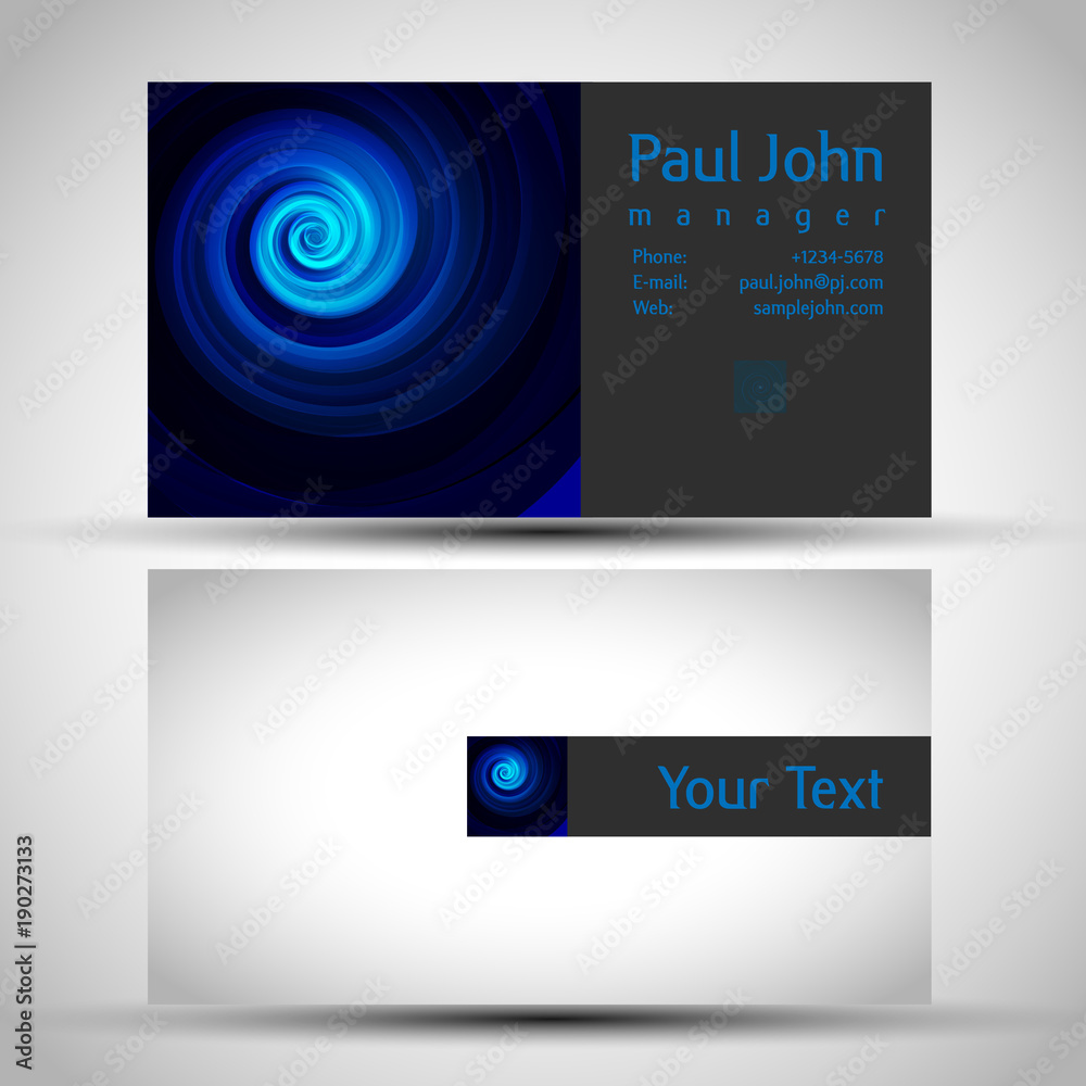 Colorful and elegant business card design with front and back side ...