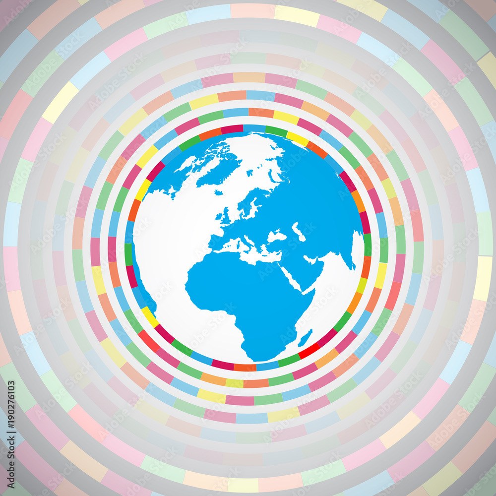 Colorful Earth vector Stock Vector | Adobe Stock