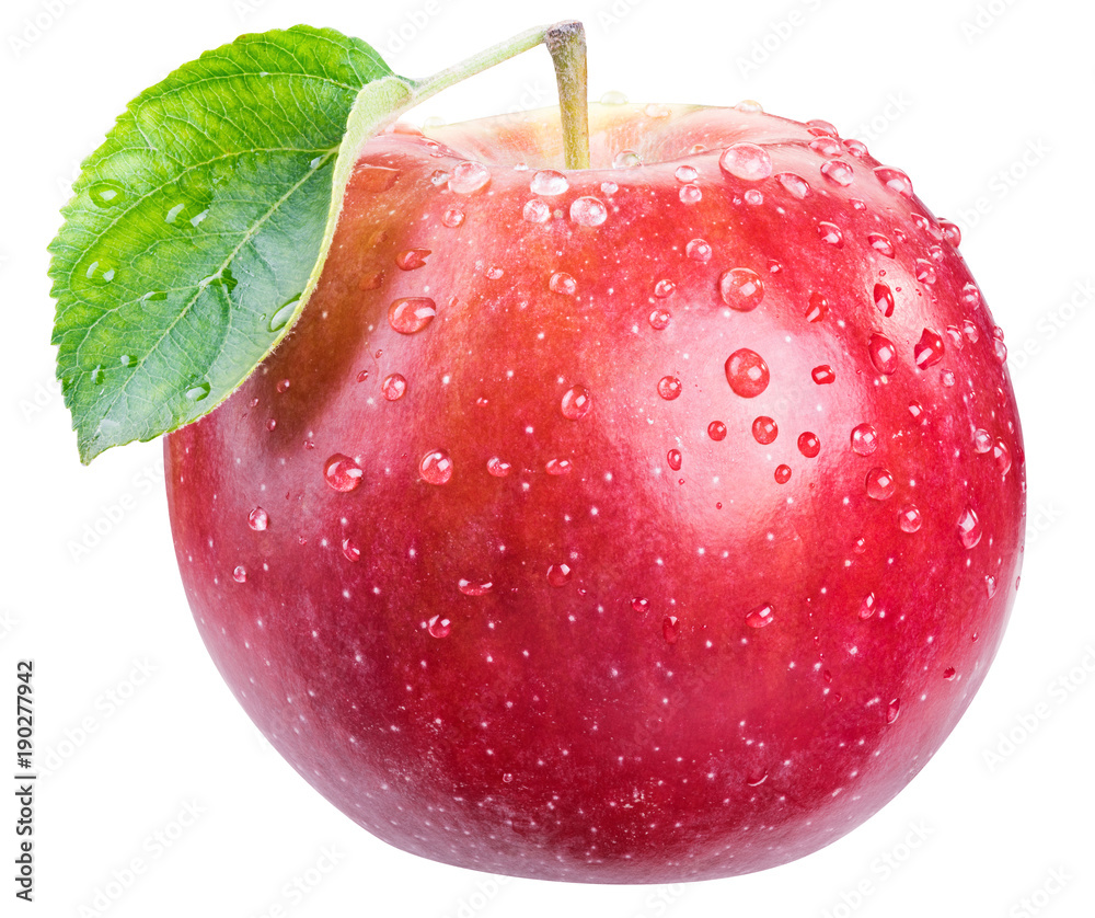 Ripe red apple with water drops. Stock Photo | Adobe Stock