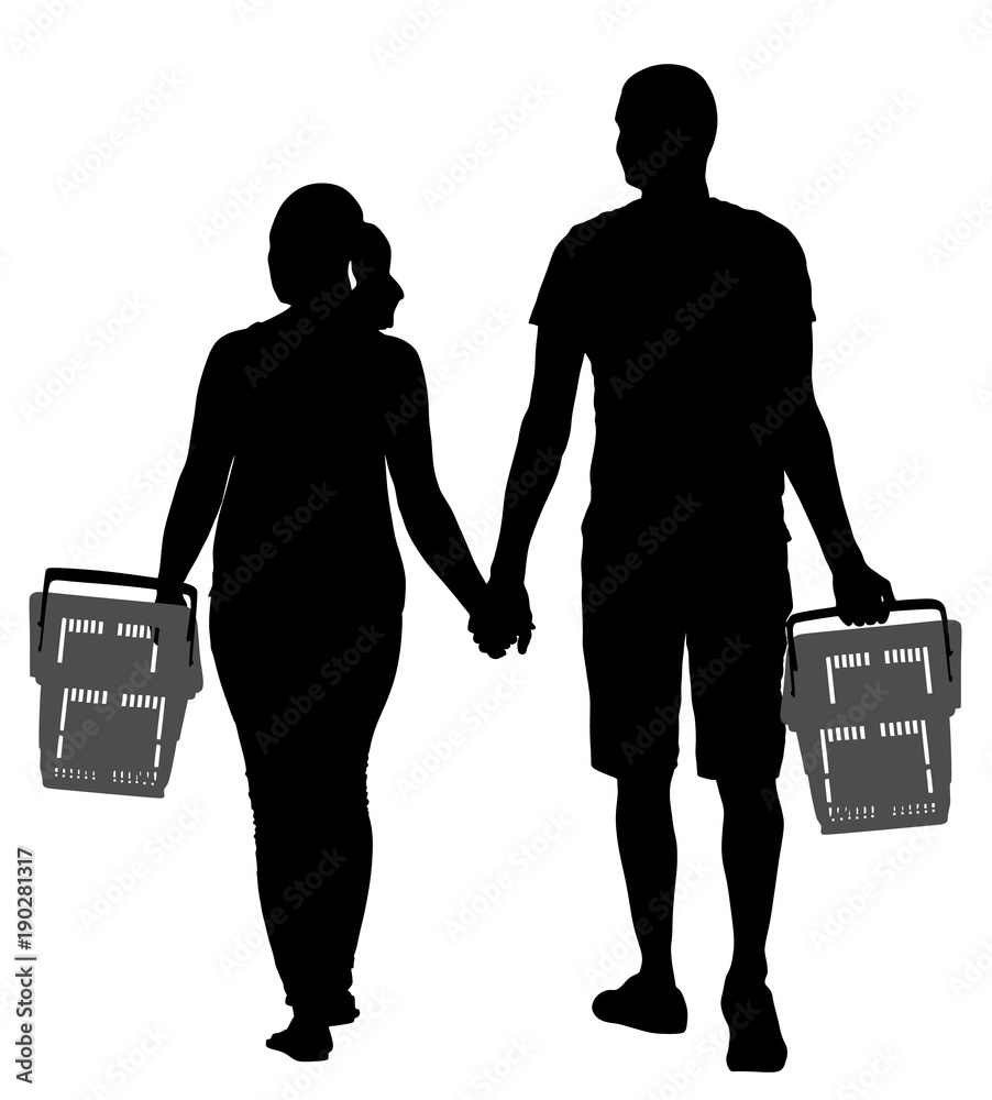 Grocery Shopping Silhouette