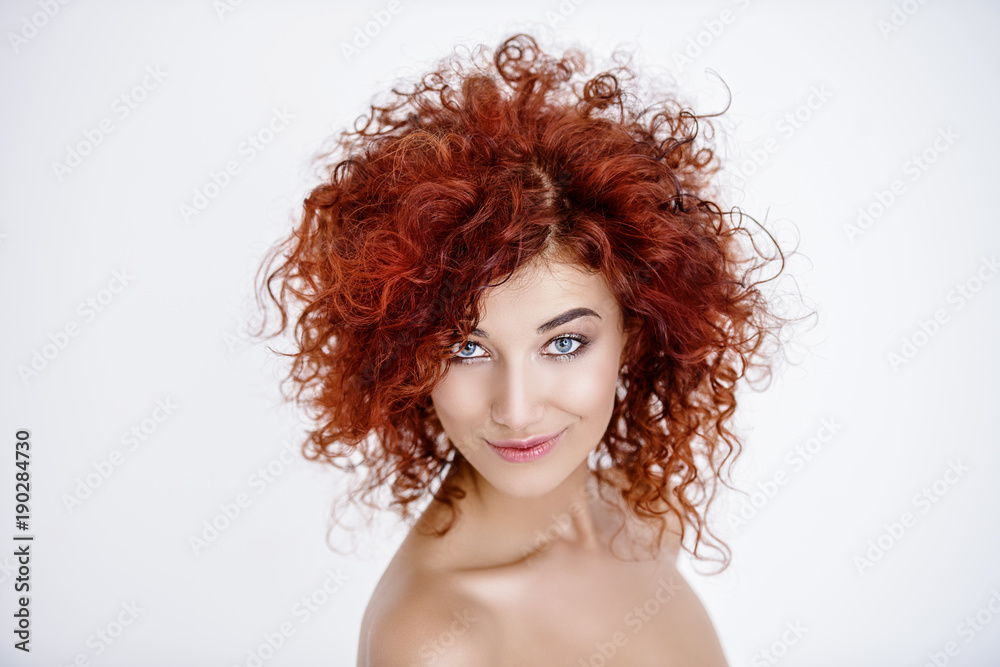 Bright Red Curly Hair