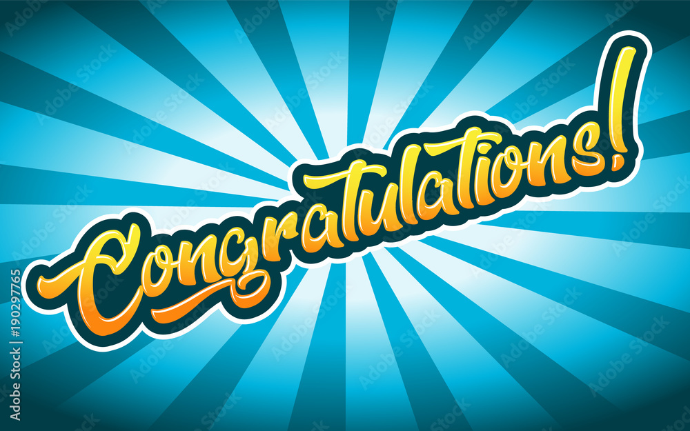 Congratulations greeting card banner Stock Vector | Adobe Stock