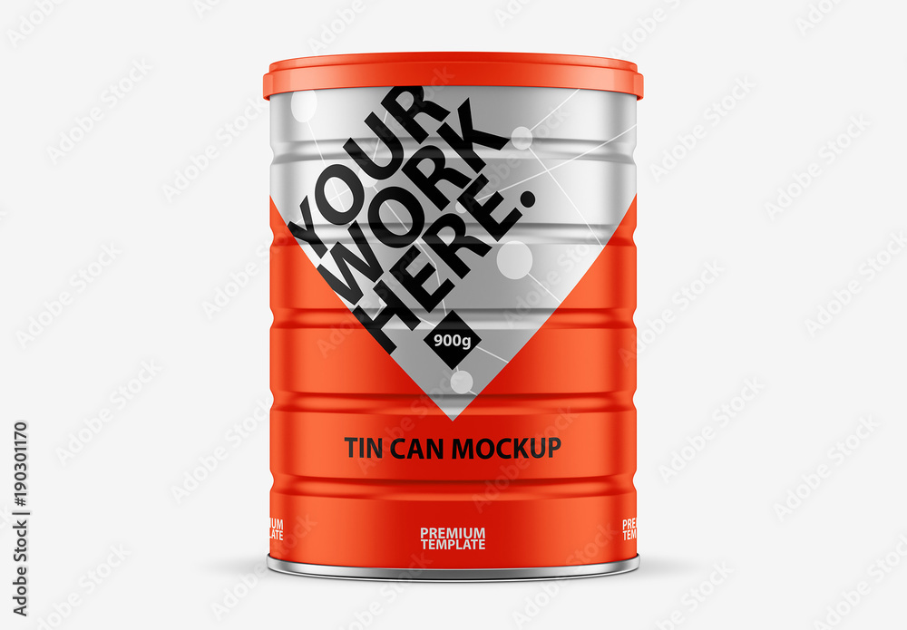 Metal Can Mockup 1 Stock Template | Adobe Stock