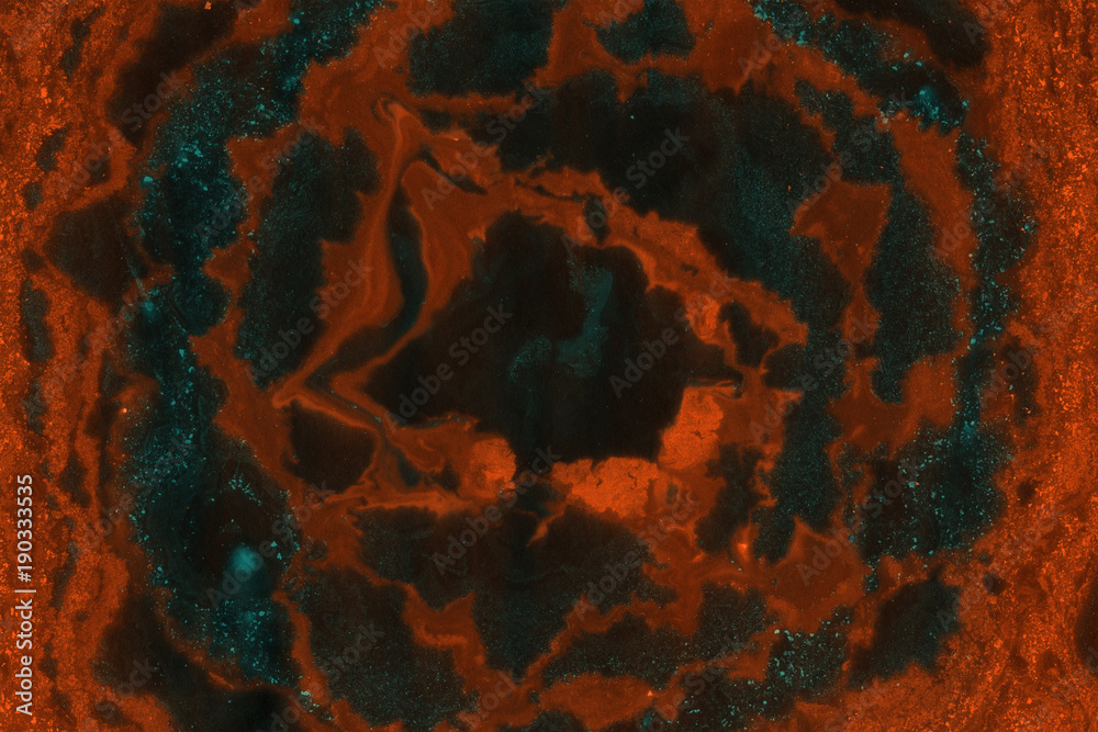 Suminagashi marble texture hand painted with black ink. Digital paper ...