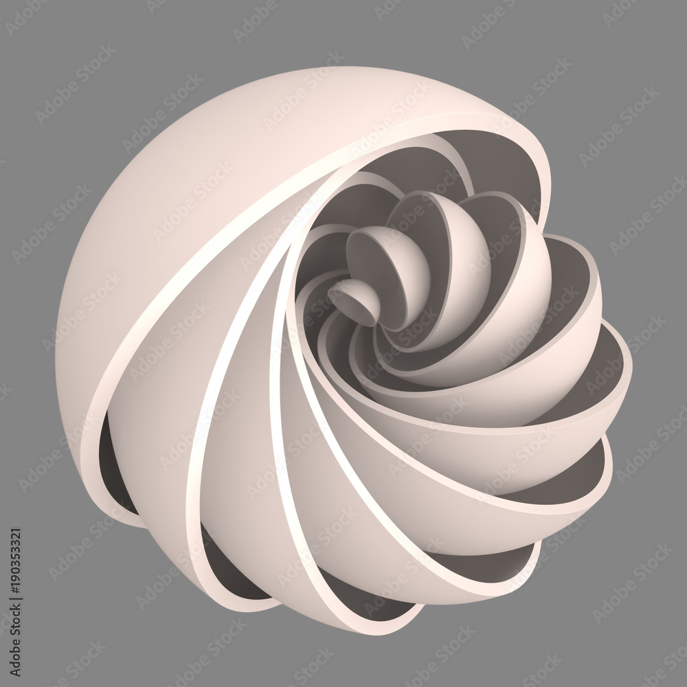 3D render abstract background. Black and white shapes in motion ...