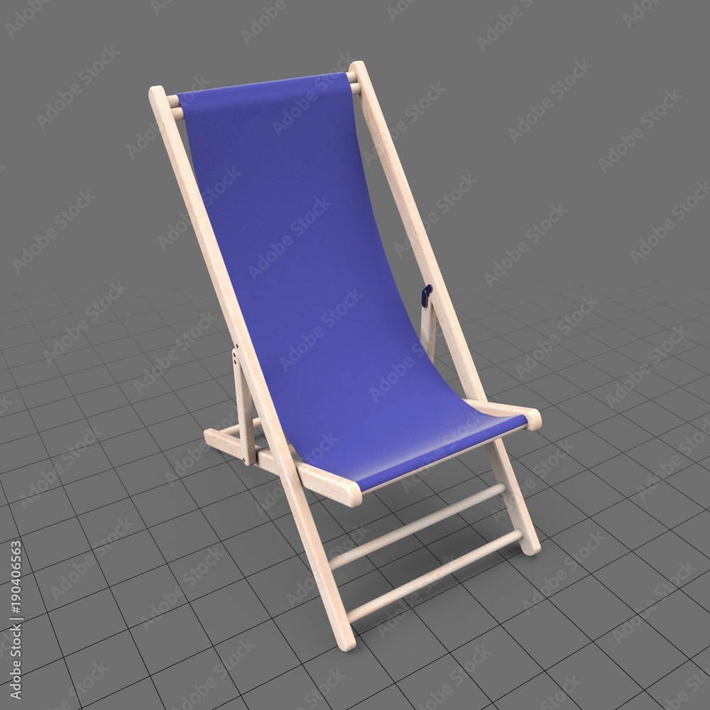 Fabric beach chair Stock 3D asset | Adobe Stock