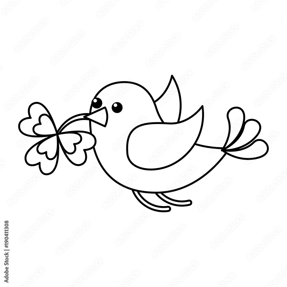 Bird Soaring Outline